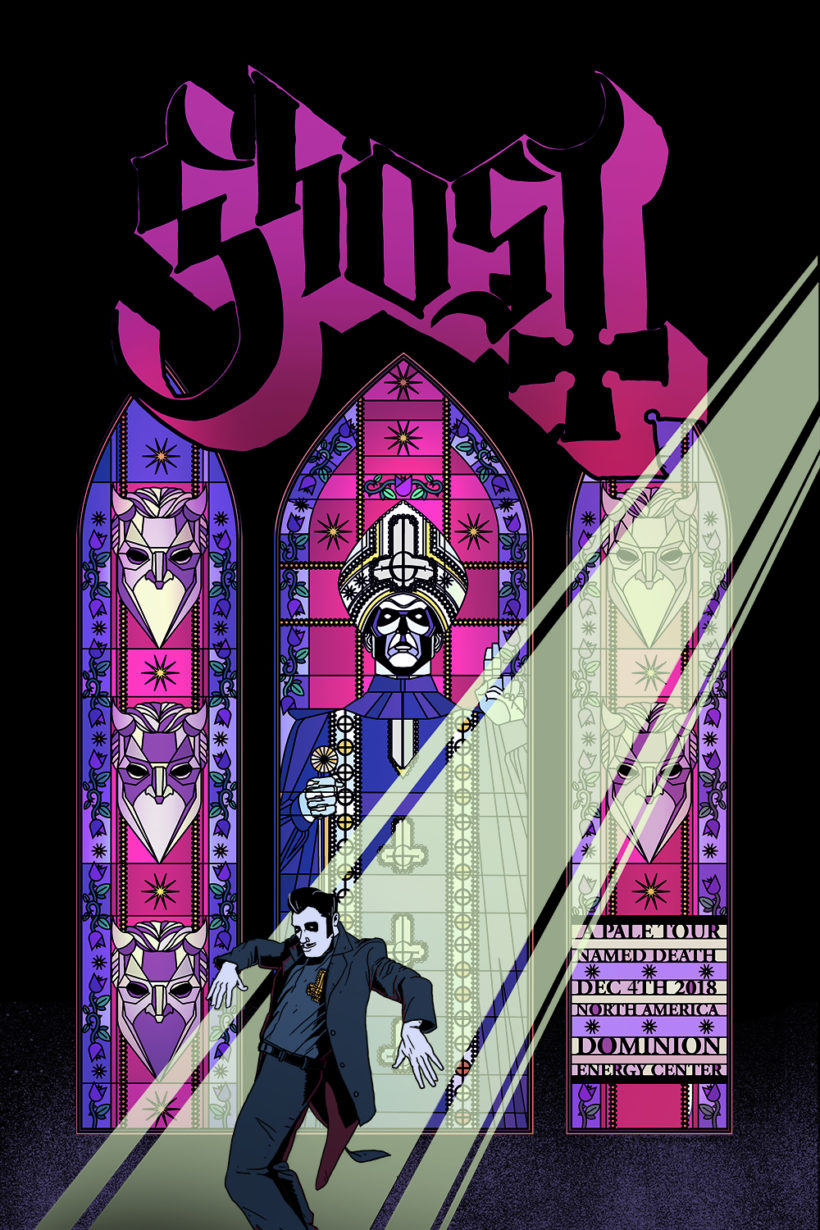 Ghost Band poster – Mended Arrow